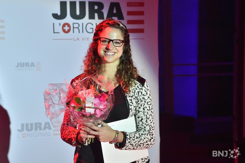 Fanette Humair sur le podium - RFJ votre radio régionale