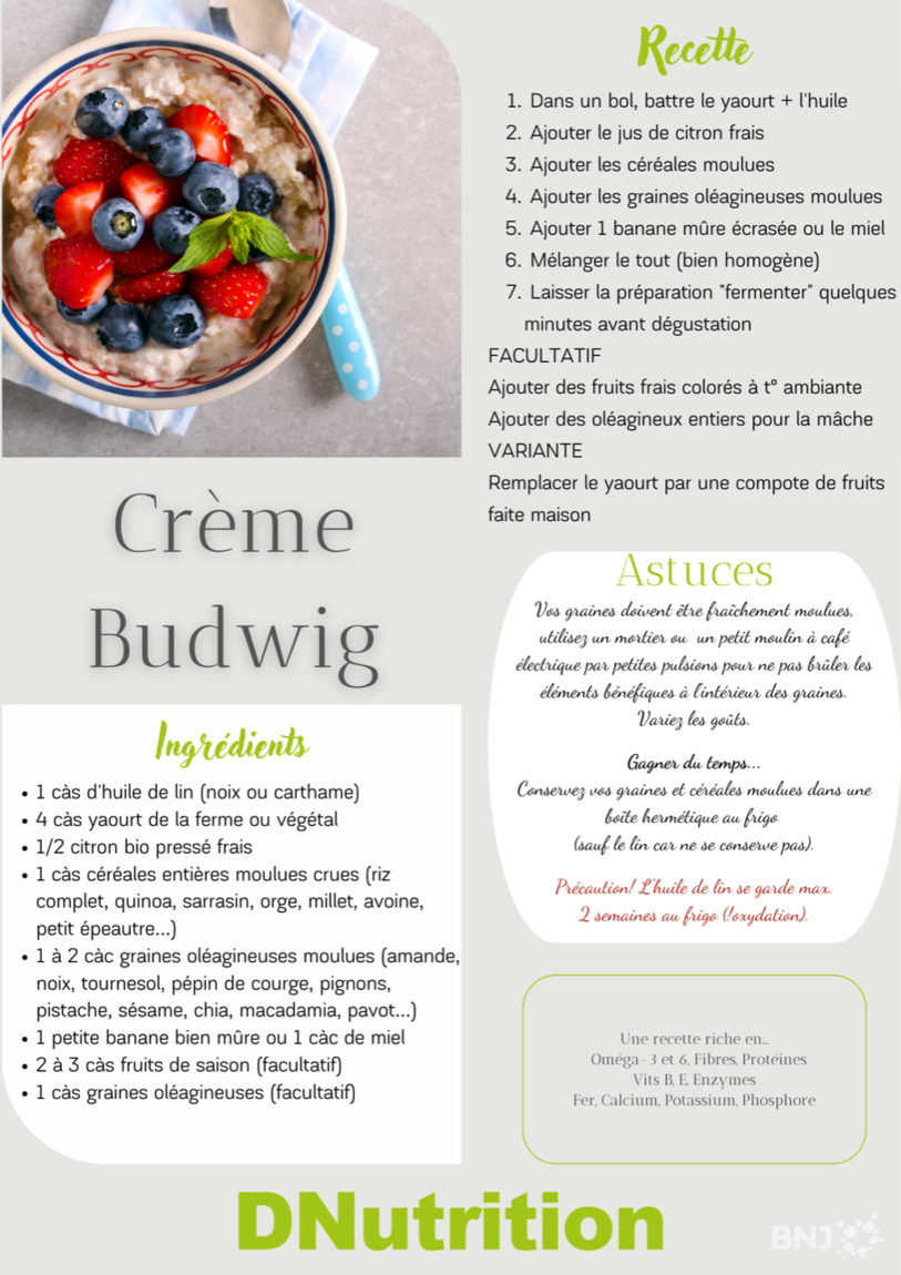 On se lève du bon pied... et on déguste la crème Budwig - RFJ votre ...
